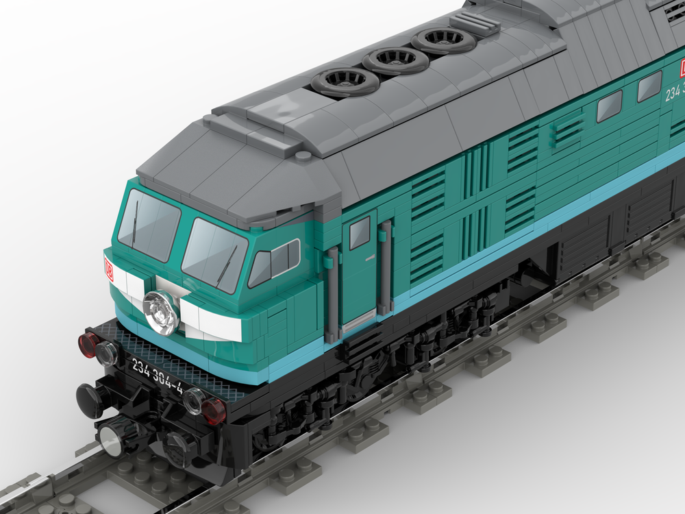 Lego Moc Diesel Locomotive Br234 304 4 By Langemat Rebrickable