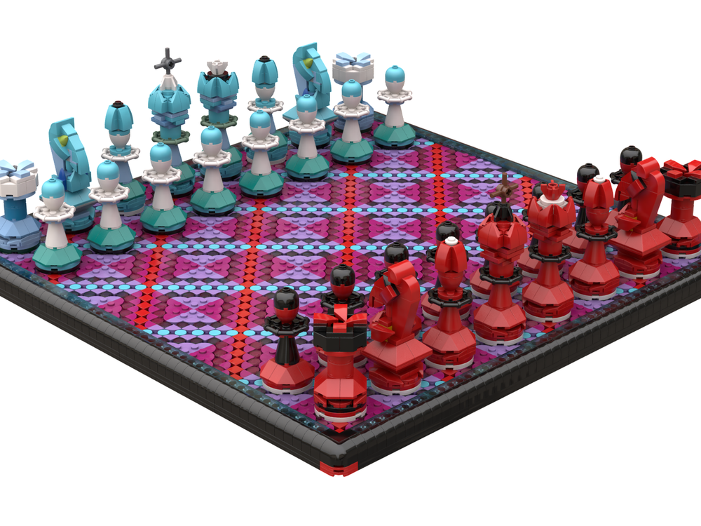 LEGO MOC Red Blue Chess by cvi | Rebrickable - Build with LEGO