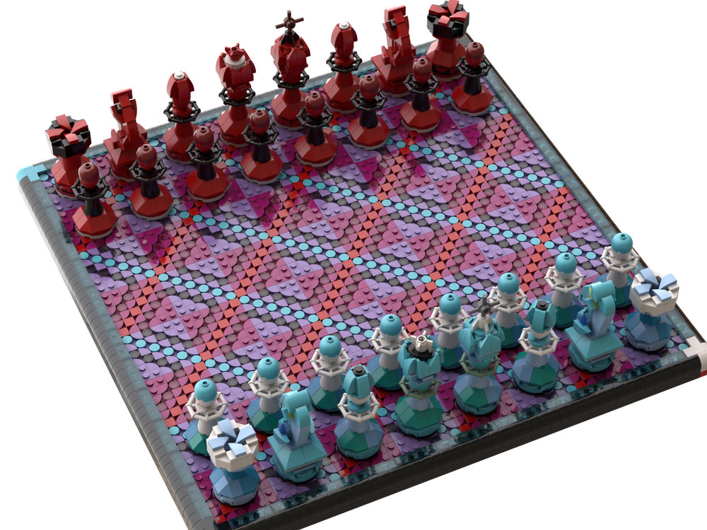 LEGO MOC Red Blue Chess by cvi | Rebrickable - Build with LEGO