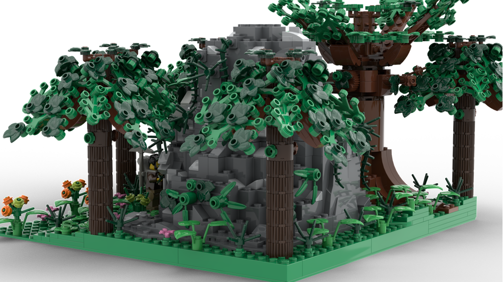 LEGO MOC Cave in the woods by BartekS88 | Rebrickable - Build with LEGO