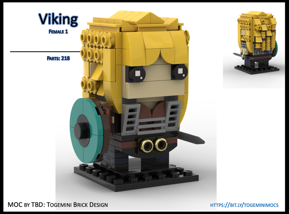 LEGO MOC Vikings - Female Shieldmaiden v1 - Brickheadz by togemini ...