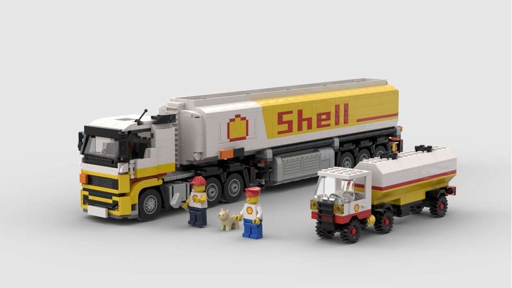 LEGO MOC Volvo Shell Tank Truck by doppiopug | Rebrickable - Build with ...