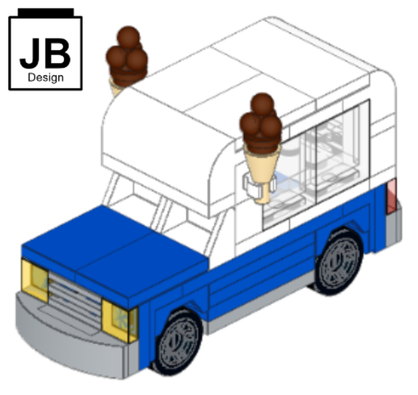 LEGO MOC Ice Cream Van by JBDesign | Rebrickable - Build with LEGO