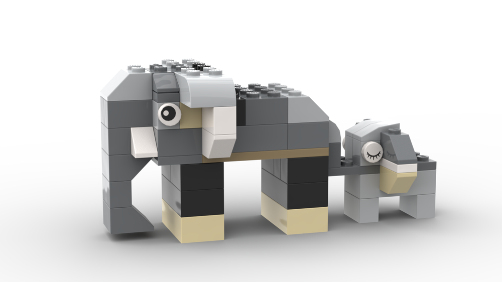 LEGO MOC 11015 Elephants by Lenarex | Rebrickable - Build with LEGO