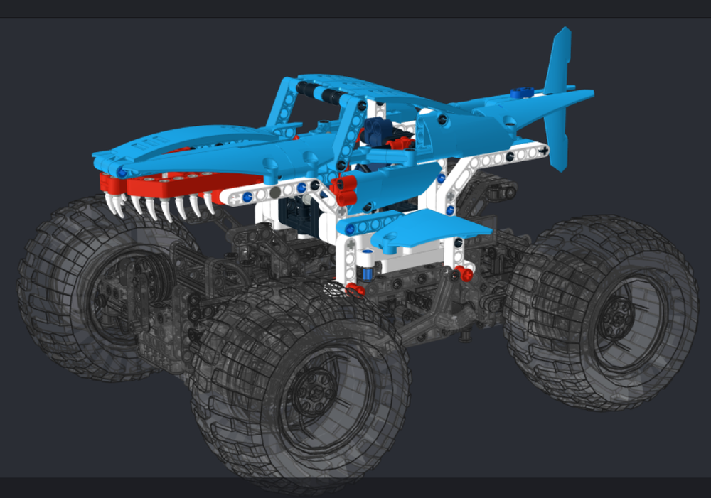 LEGO MOC Shark 4x4 Monster by ParroGarage | Rebrickable - Build with LEGO