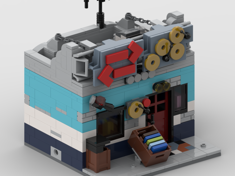 LEGO MOC Record Shop, Small Modular by t-nova | Rebrickable - Build ...