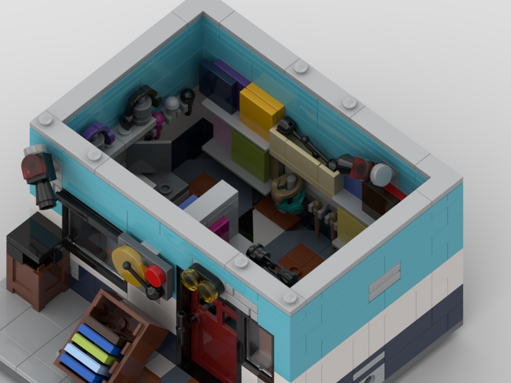 LEGO MOC Record Shop, Small Modular by t-nova | Rebrickable - Build ...