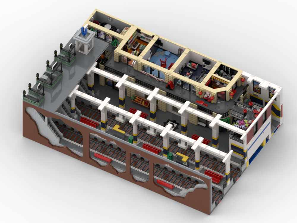 LEGO MOC Modular Subway Station and Mall by Legofan21 | Rebrickable ...