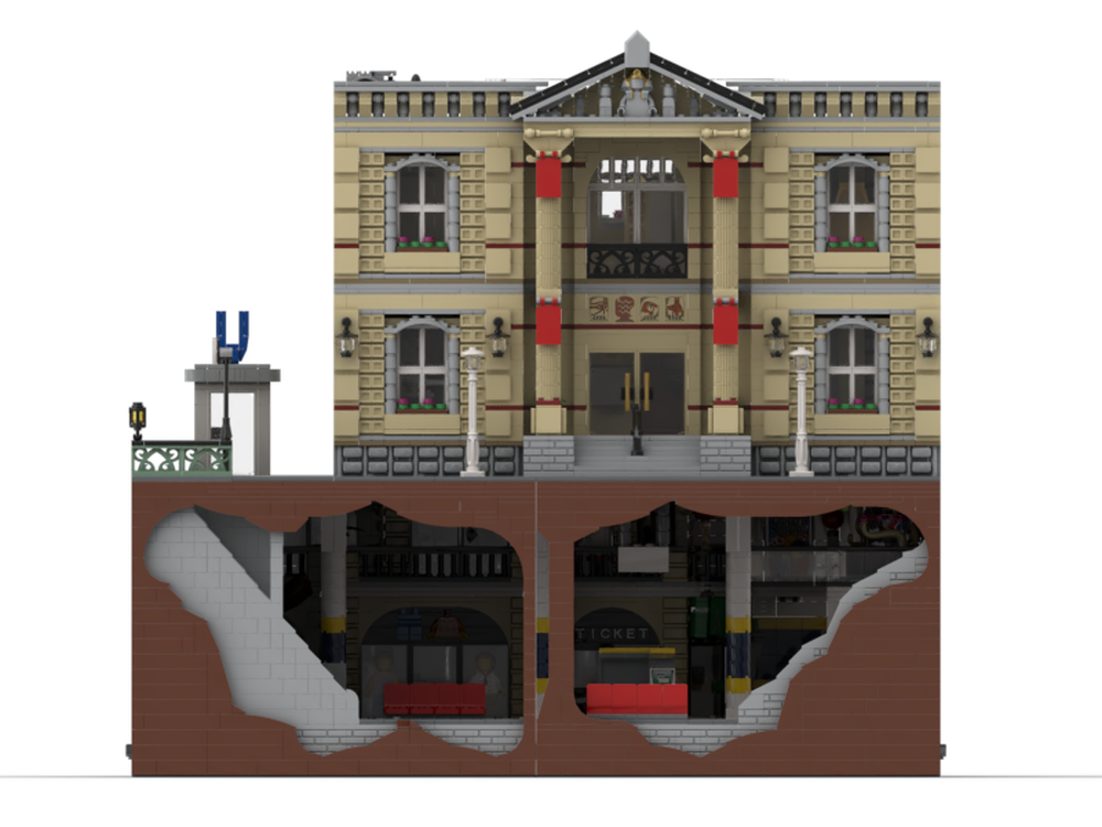 Lego Moc Modular Subway Station And Mall By Legofan21 Rebrickable