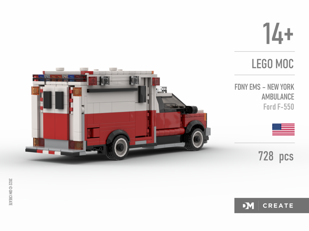 LEGO MOC FDNY EMS - New York - Ambulance - Ford F-550 by DMcreate ...