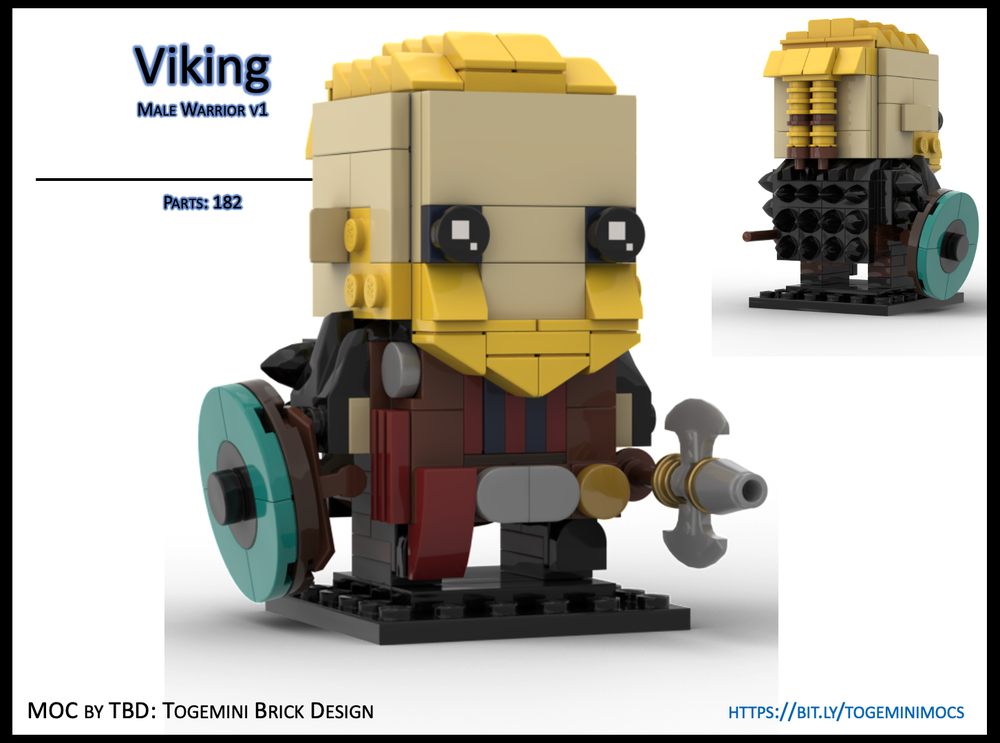LEGO MOC Vikings - Male Warrior v1 - Brickheadz by togemini ...