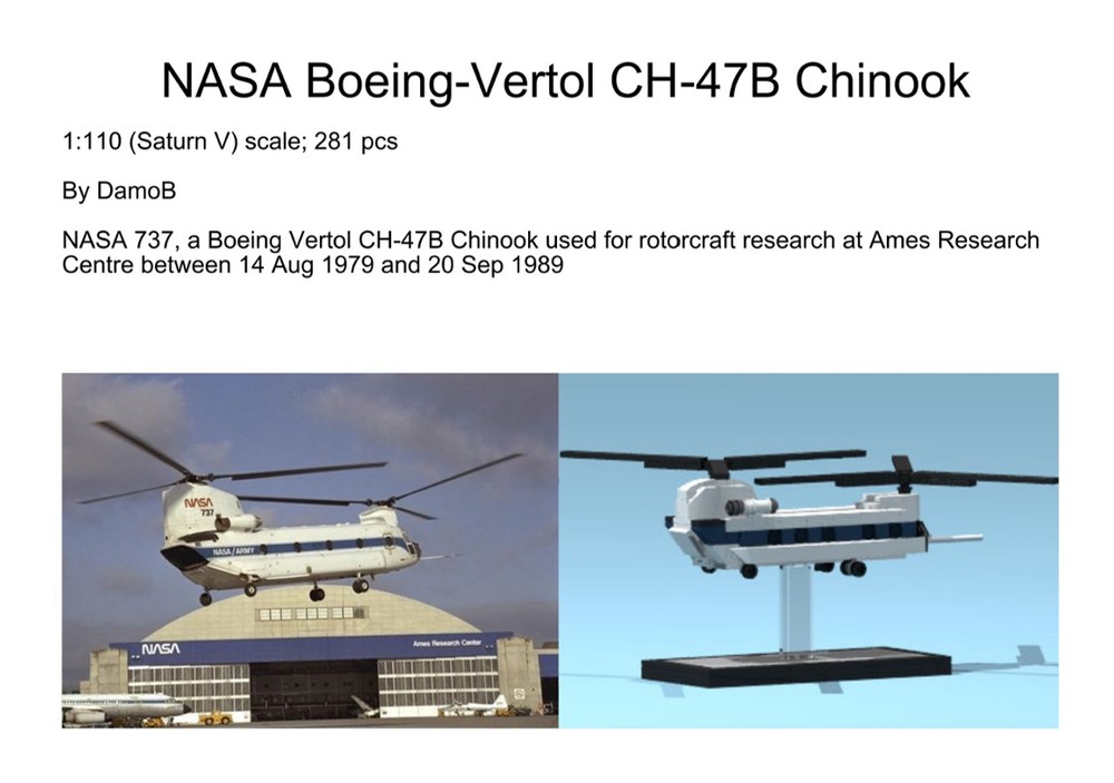 LEGO MOC-127941 DamoB's NASA Boeing-Vertol CH-47 Chinook by DamoB ...