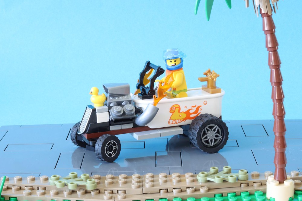 LEGO MOC Bathtub Hotrod by williweb | Rebrickable - Build with LEGO