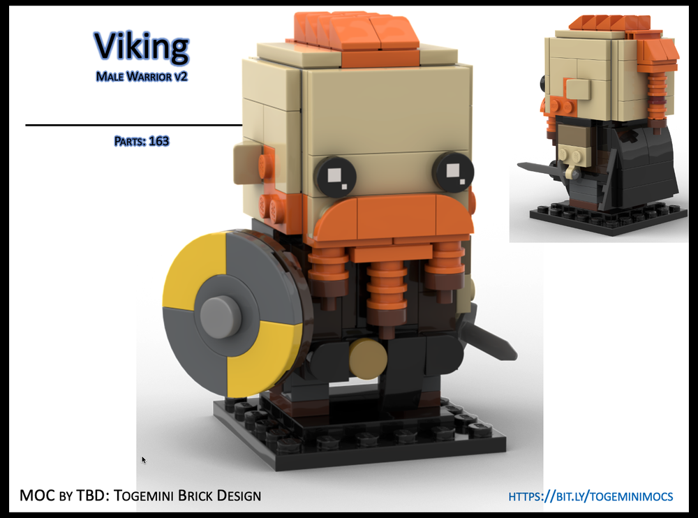 LEGO MOC Vikings - Male Warrior v2 - Brickheadz by togemini ...