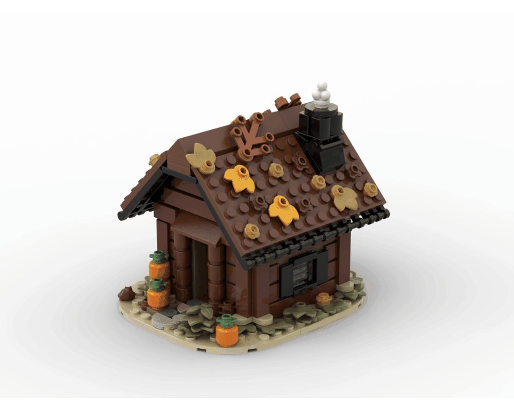 LEGO MOC Wooden cabin in fall by sch0rrsch | Rebrickable - Build with LEGO