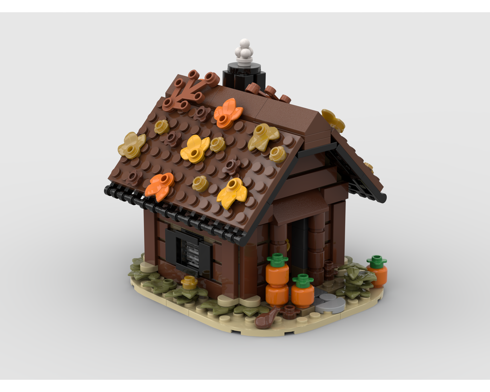 LEGO MOC Wooden cabin in fall by sch0rrsch | Rebrickable - Build with LEGO