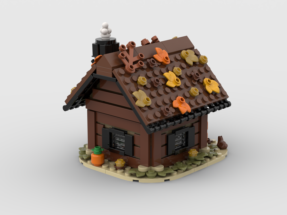 Lego Moc Wooden Cabin In Fall By Sch0rrsch Rebrickable Build With Lego
