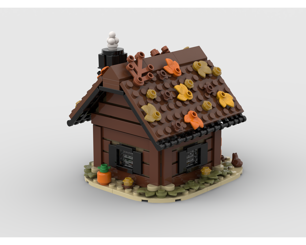 LEGO MOC Wooden cabin in fall by sch0rrsch | Rebrickable - Build with LEGO