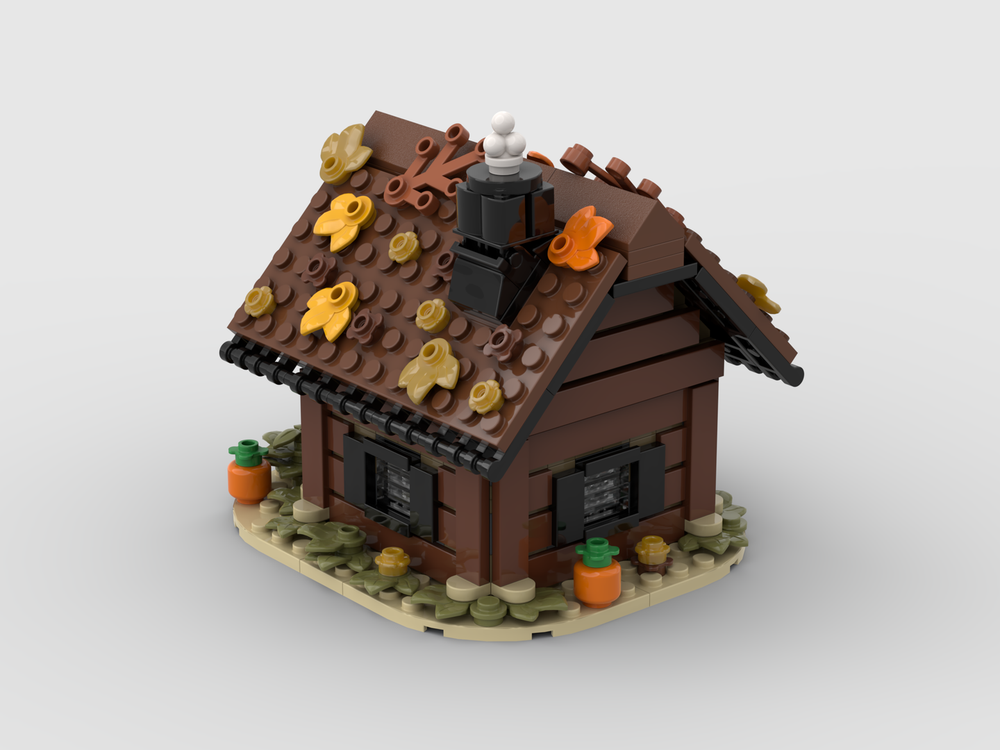 LEGO MOC Wooden cabin in fall by sch0rrsch | Rebrickable - Build with LEGO