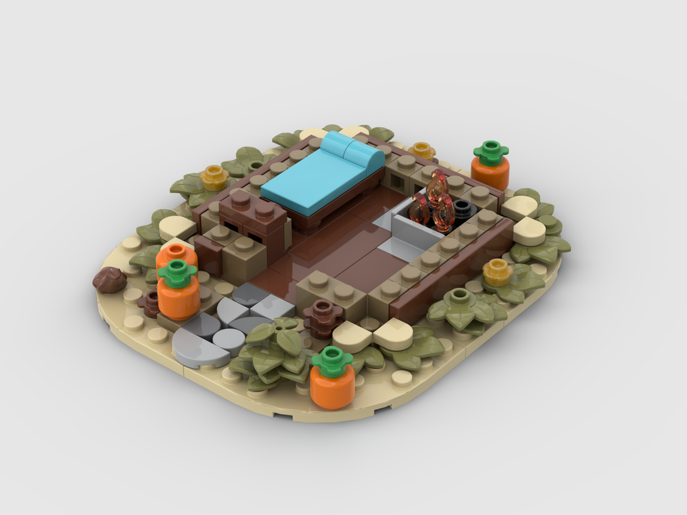 LEGO MOC Wooden cabin in fall by sch0rrsch | Rebrickable - Build with LEGO