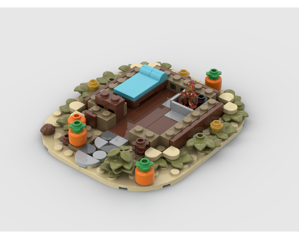 Lego Moc Wooden Cabin In Fall By Sch0rrsch Rebrickable Build With Lego