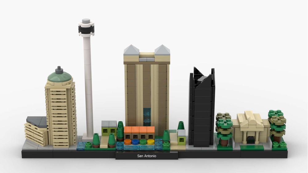 Lego Moc San Antonio Skyline By Greattobegary Rebrickable Build