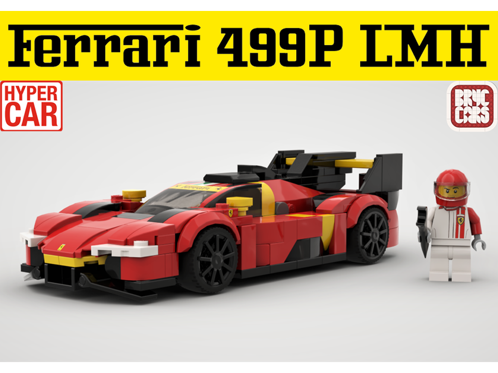 Lego Moc Ferrari F499p Lmh Le Mans Hypercar By Bryccars Rebrickable