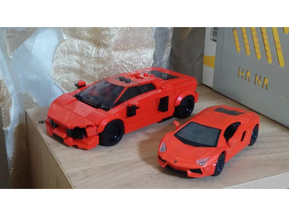 Lego Moc Lamborghini Aventador By Ghsdfigjkugf Rebrickable Build