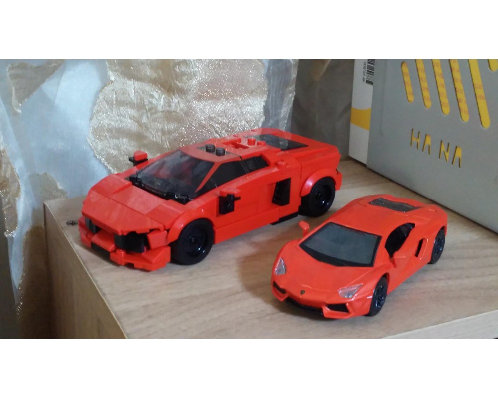 Lego Moc Lamborghini Aventador By Ghsdfigjkugf Rebrickable Build
