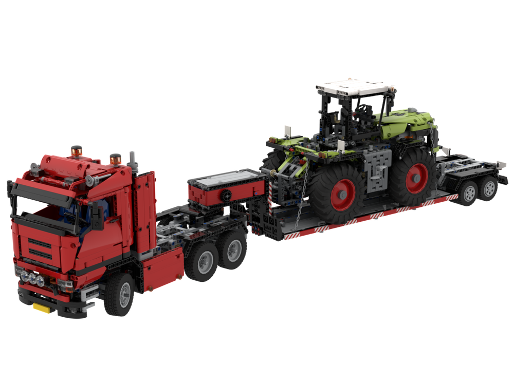 LEGO MOC Big Red Truck Trailer by mla2 | Rebrickable - Build with LEGO
