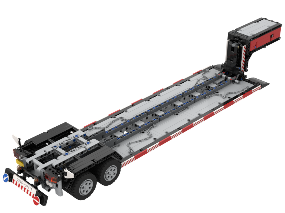 Lego Moc Big Red Truck Trailer By Mla2 Rebrickable Build With Lego