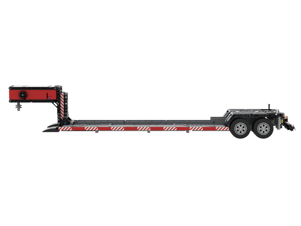 Lego Moc Big Red Truck Trailer By Mla2 Rebrickable Build With Lego