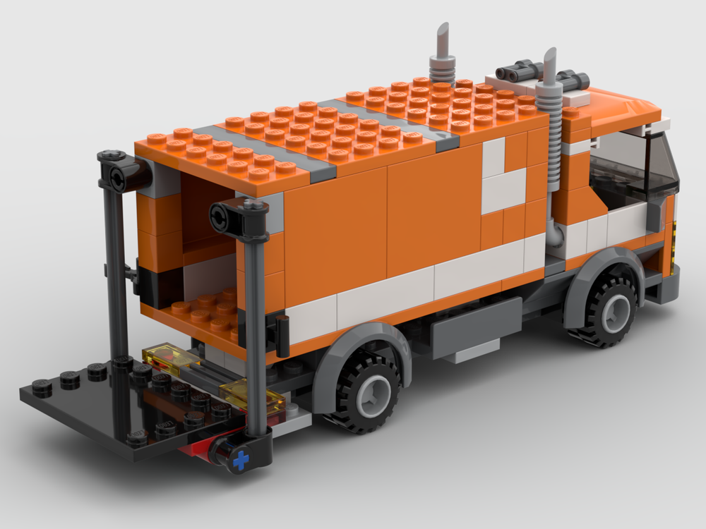 LEGO MOC Tail lift (liftgate) logistics truck - 7991 Garbage Truck alt ...