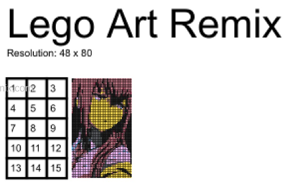 LEGO MOC Kurisu Makise Warhol Mosaic (Steins Gate Anime) by aaronaar ...