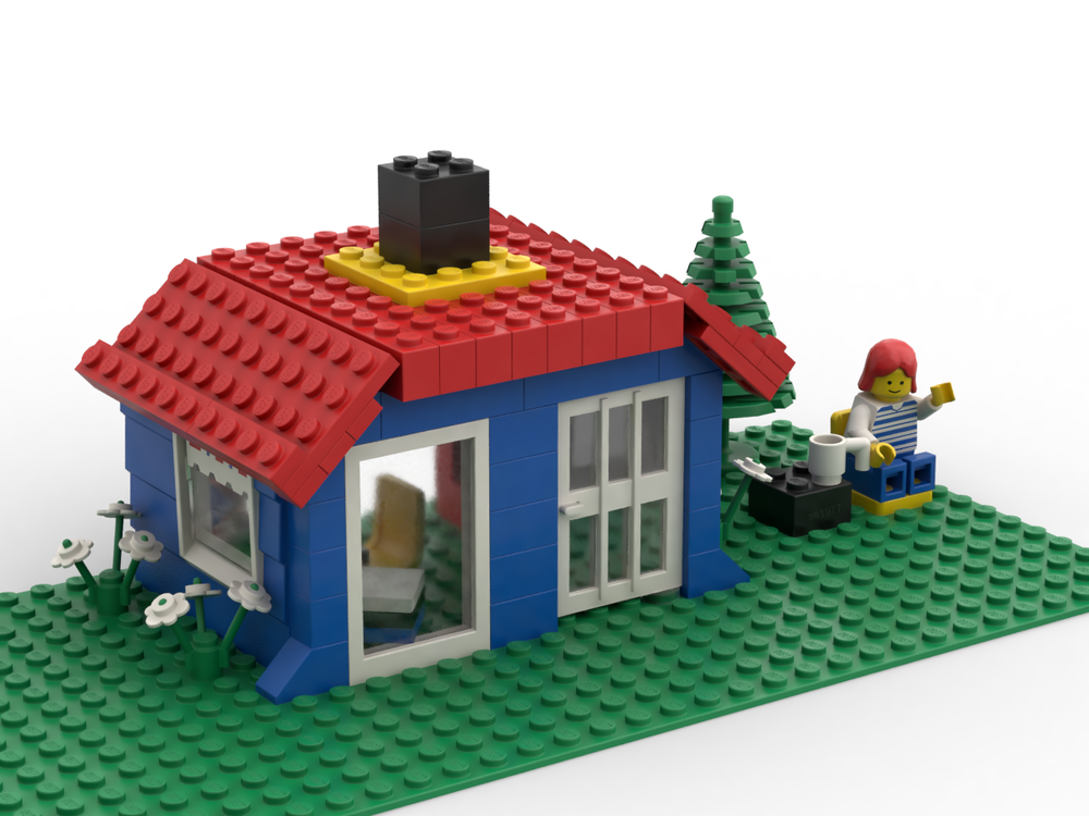 LEGO MOC 6370 House with walls of slope bricks by se1977 | Rebrickable ...