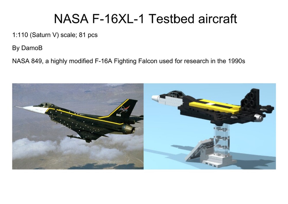 Lego Moc Damobs Nasa F 16 Xl 1 By Damob Rebrickable Build With Lego