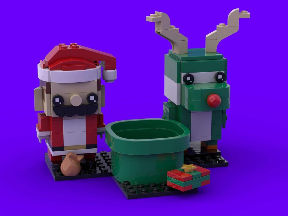 LEGO MOC Brickheadz Mario & Yoshi (Christmas Edition) by Puremadness ...