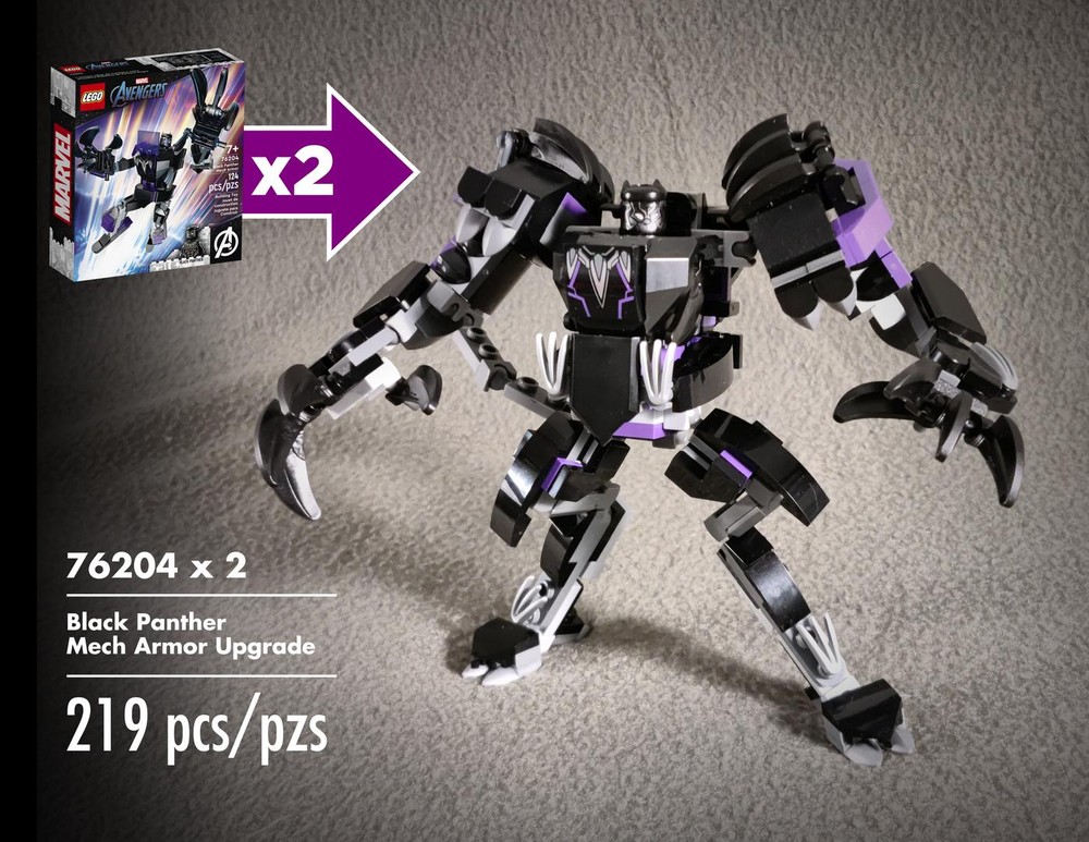 LEGO MOC 76204 x 2 Black Panther Mech Armor Upgrade by ReBrick.me ...