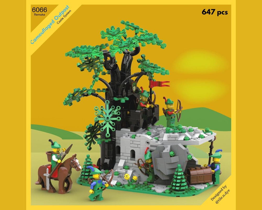 LEGO MOC 6066 - Camouflaged Outpost remake - Castle Forestmen LEGO MOC ...