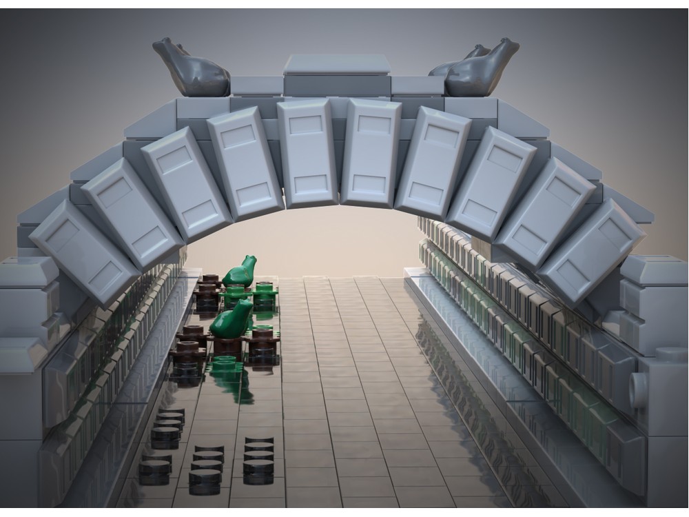 Lego Moc Canal And Foot Bridge By Thomusbean Rebrickable Build