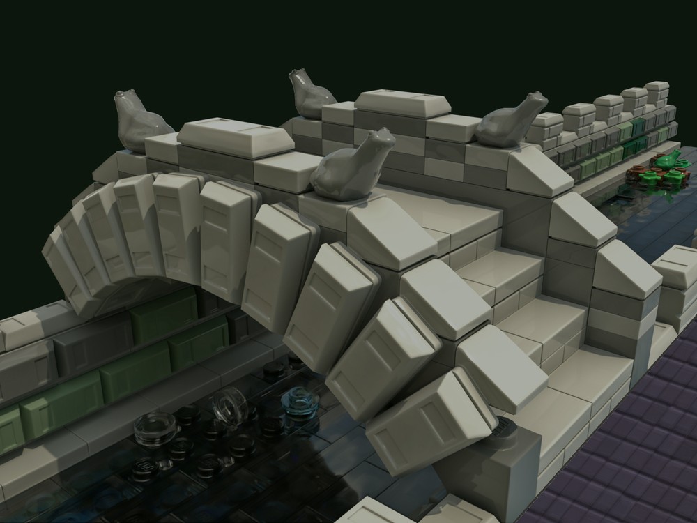 Lego Moc Canal And Foot Bridge By Thomusbean Rebrickable Build