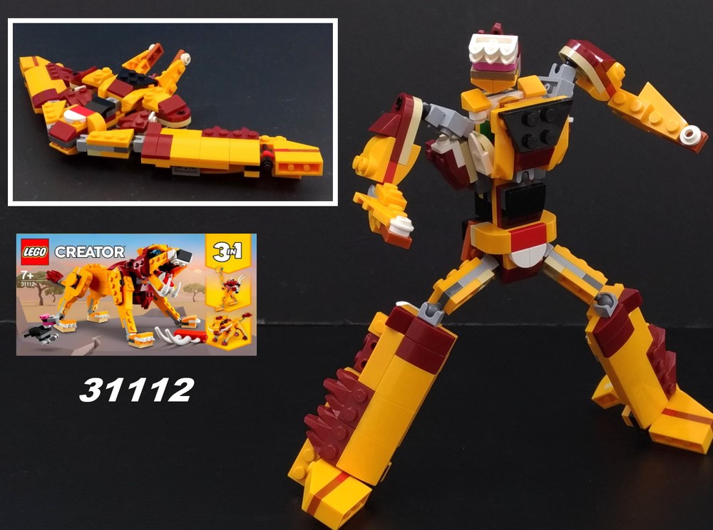Lego Moc Transformer Stealth Plane From Lego Creator Set 31112 Wild