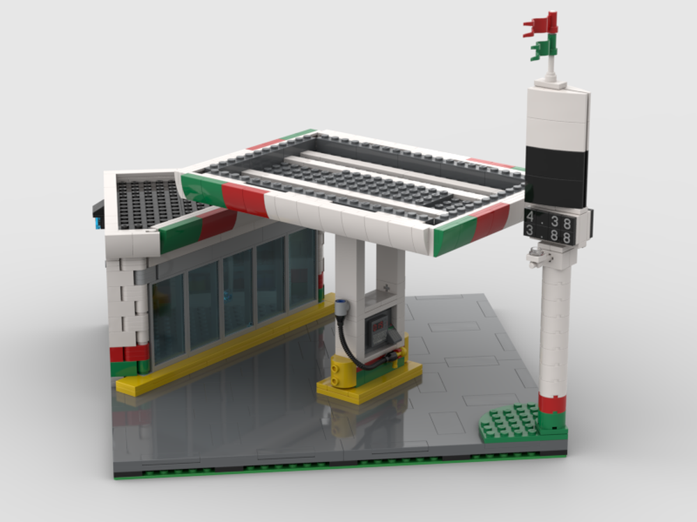LEGO MOC Corner Gas Station by Bevinsbricks | Rebrickable - Build with LEGO