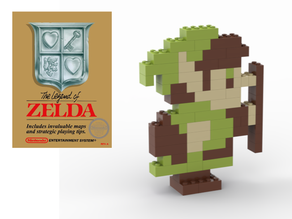 LEGO MOC 8-bit Link NES Sprite (Side) by Neits89 | Rebrickable - Build ...