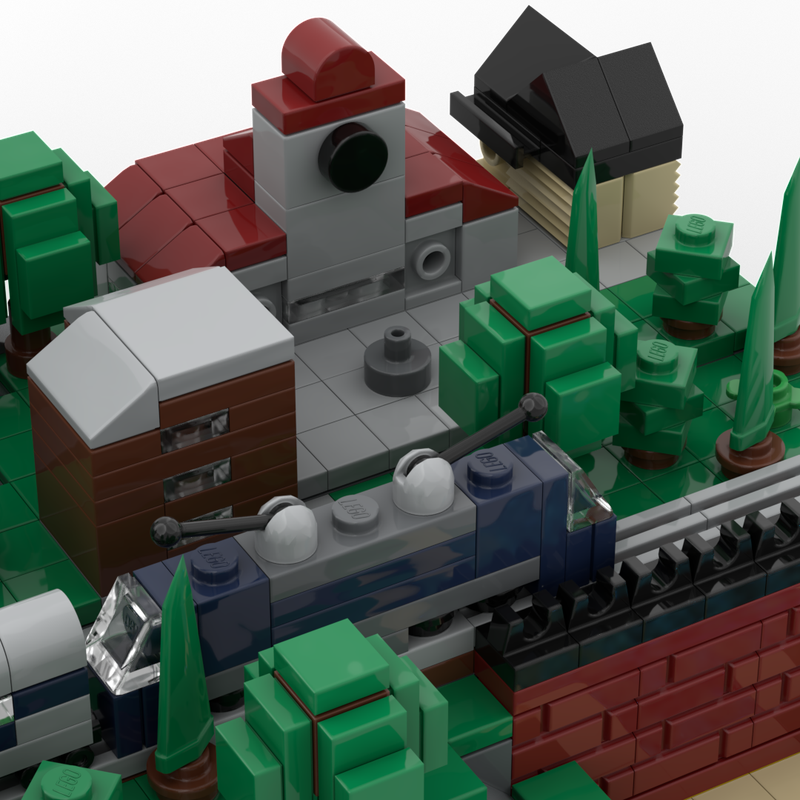 LEGO MOC Mountain Train Diorama by BrickAtlas | Rebrickable - Build ...