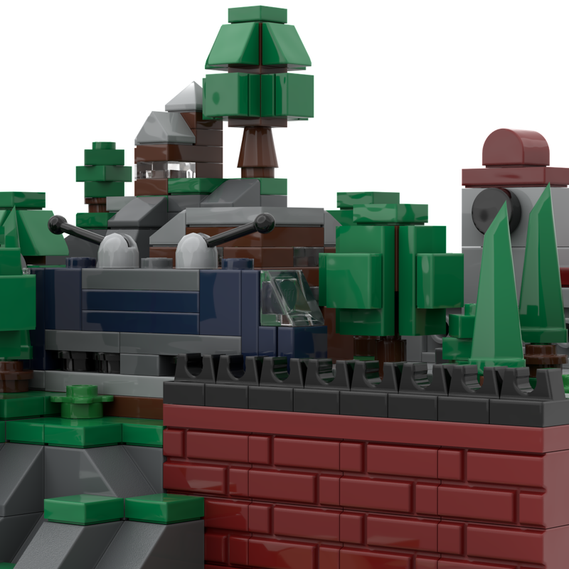 LEGO MOC Mountain Train Diorama by BrickAtlas | Rebrickable - Build ...