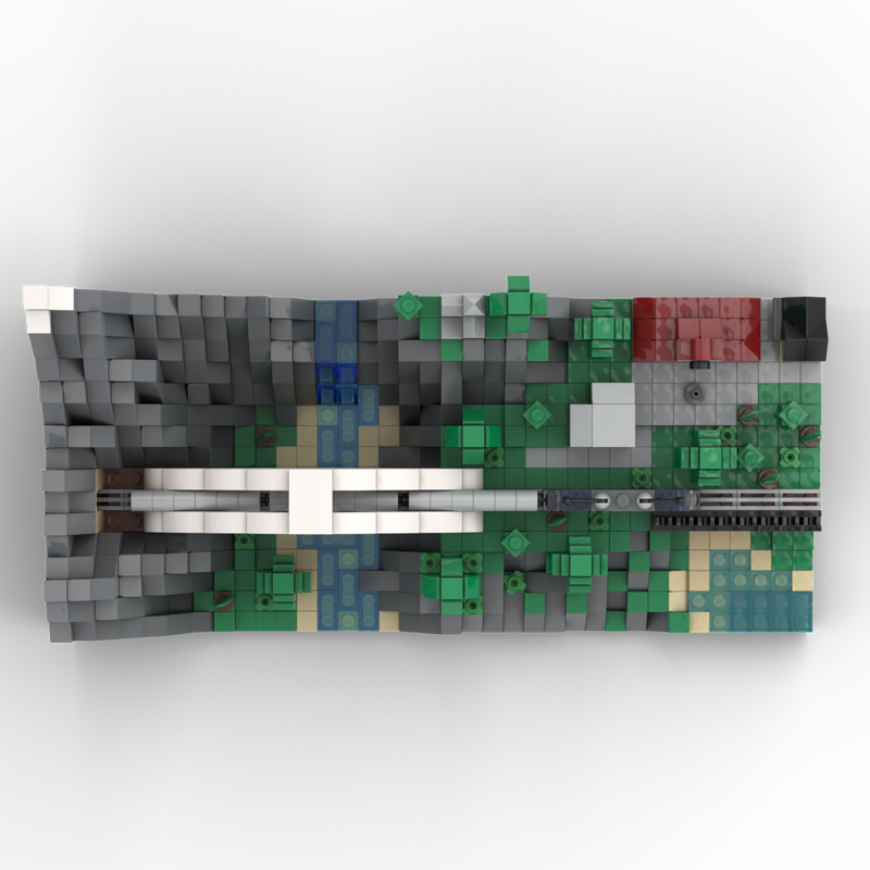 LEGO MOC Mountain Train Diorama by BrickAtlas | Rebrickable - Build ...