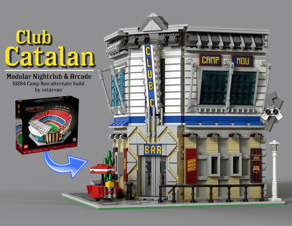 LEGO MOC Club Catalan - Modular Nightclub/Arcade (10284 Camp Nou ...