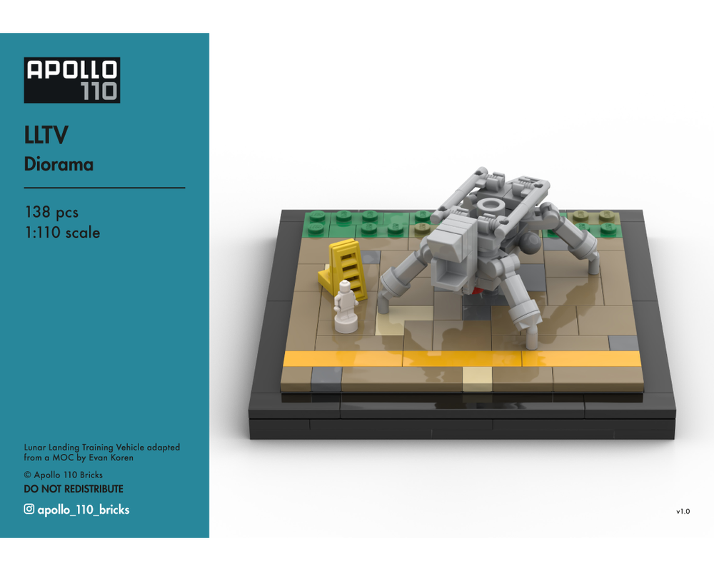 LEGO MOC LLTV (Lunar Landing Training Vehicle) Diorama [1:110 scale] by ...