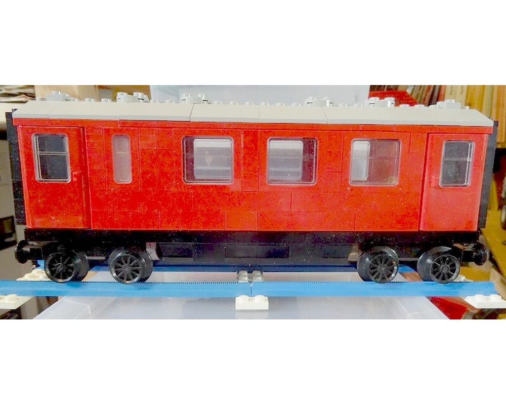 LEGO MOC Passenger car 4x red with toilet by timobahn | Rebrickable ...